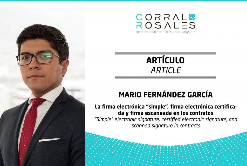 “Simple” electronic signature | Mario Fernández | CorralRosales